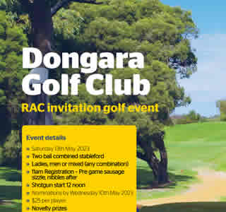 Events | Dongara Golf Club